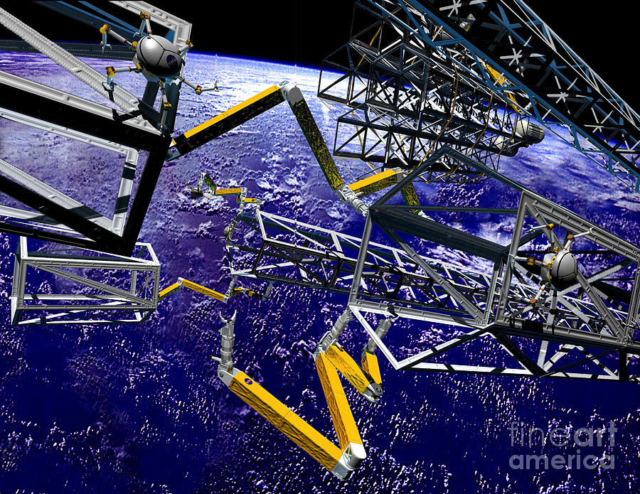 Space Construction By Skyworker Robots Photograph by Nasa/science Photo ...