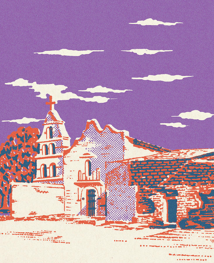 Spanish Mission Architecture Drawing by CSA Images - Fine Art America