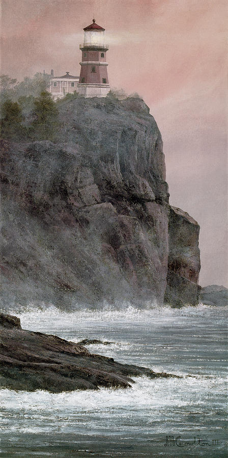 Split Rock Lighthouse Painting by David Knowlton - Pixels