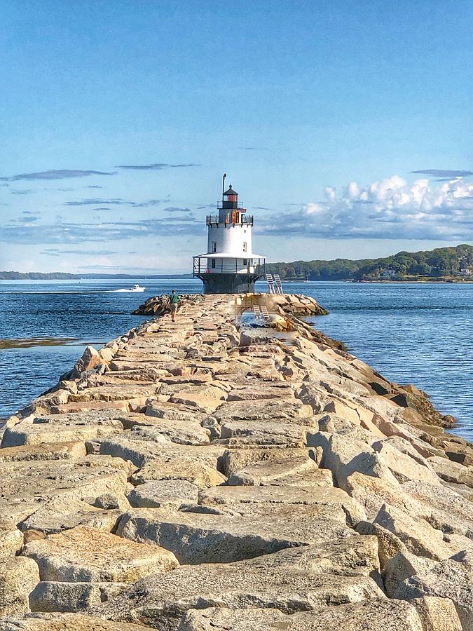 Spring Point Ledge Lighthouse Photograph by William E Rogers - Fine Art ...