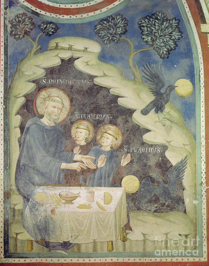 St. Benedict Orders A Raven To Take The Poisoned Bread Painting by Italian School - Pixels