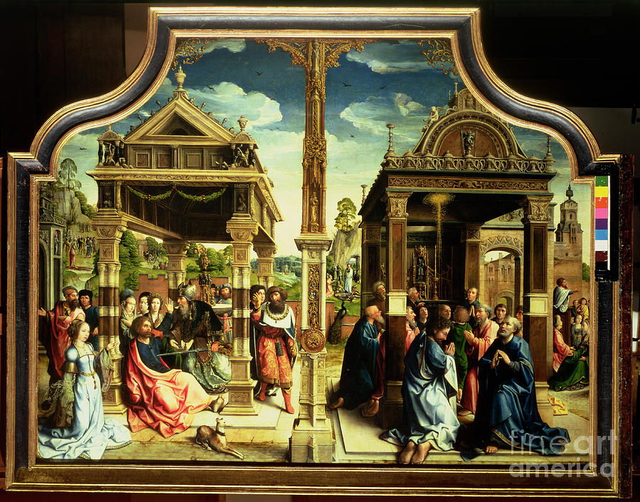 St. Thomas And St. Matthew Altarpiece, Centre Panel Of Triptych Depicting Scenes From The Lifes ...