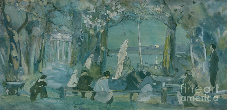 Stage Design For The Play The Seagull Drawing by Heritage Images | Fine ...