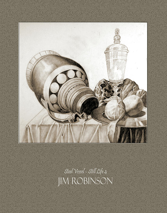 Steel Vessel - Still Life 4 Drawing by James Robinson - Fine Art America