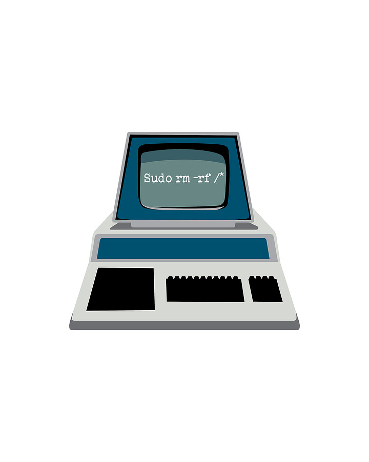 Sudo rm Linux Terminal Coding Digital Art by Mister Tee - Pixels