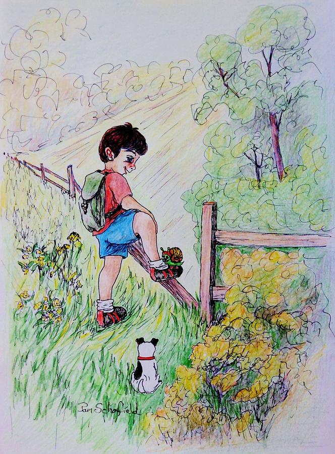 Summer adventure. Drawing by Pam Schofield - Fine Art America