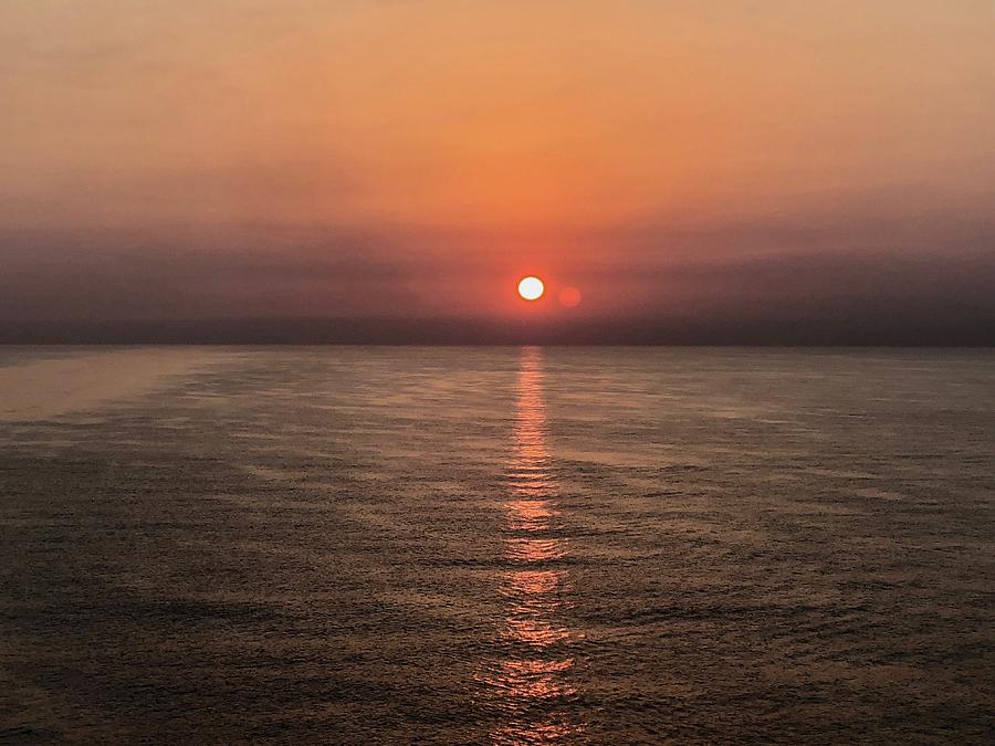 Sunrise /Moon setting Photograph by Karl Jacoby - Pixels