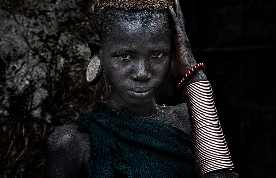 Surma Tribe Girl I Photograph By Joxe Inazio Kuesta Garmendia Pixels