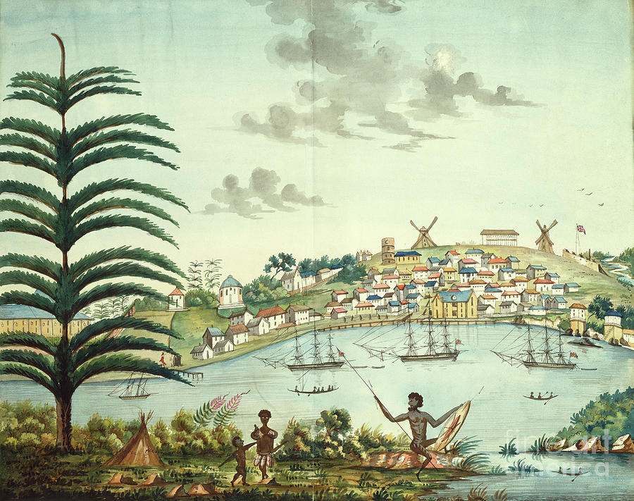 Sydney Cove And Town, C.1806 Painting by English School - Pixels