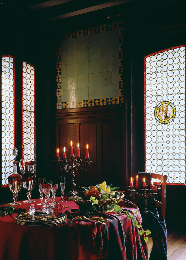 Table Dressee Au Chateau Table Presentation In A Castle Photograph by ...