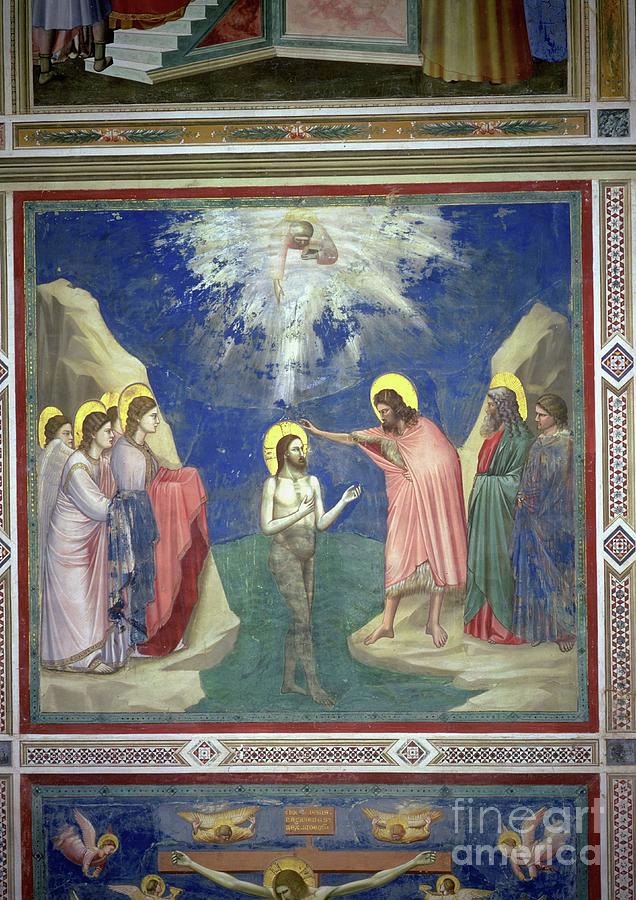 The Baptism Of Christ, C.1305 Painting by Giotto - Pixels