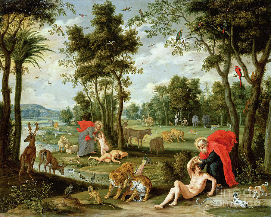 The Creation Of Adam And Eve Painting by Isaak Van Oosten - Pixels Merch