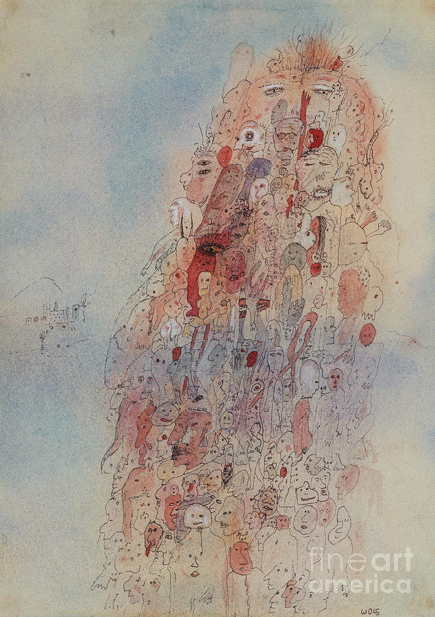 The Crowd, 1943 Drawing by Alfred Otto Wolfgang Schulze Wols - Pixels