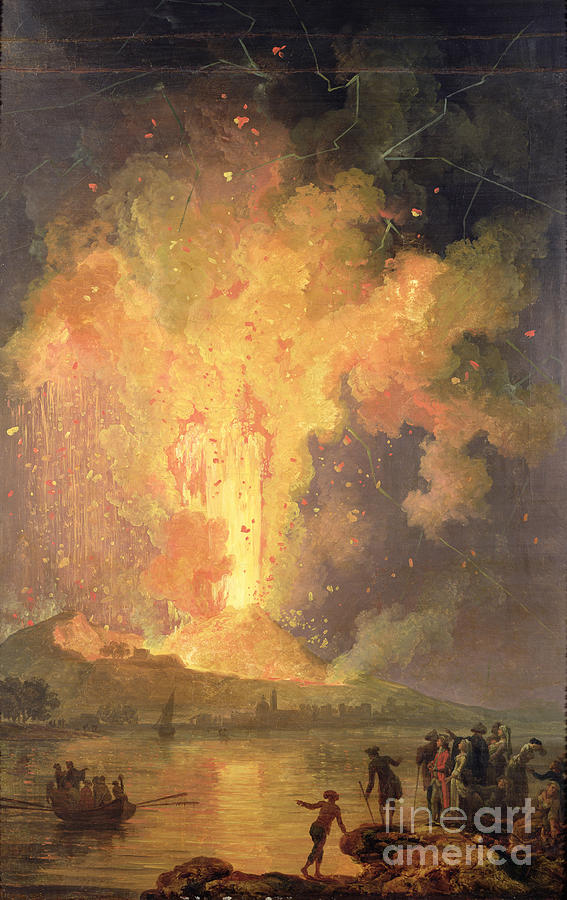 The Eruption Of Mount Vesuvius In 1779, 1779-1802 Painting by Pierre ...