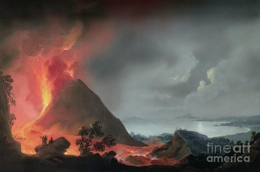The Eruption Of Vesuvius In 1810 Painting by Italian School - Pixels