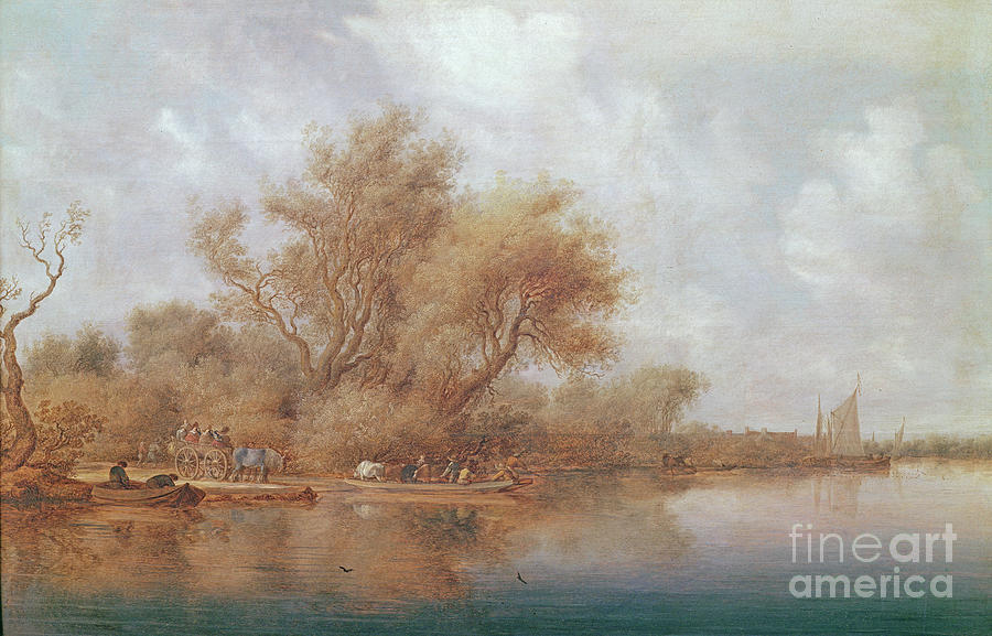 The Landing Stage, 1635 Painting by Salomon Van Ruisdael Or Ruysdael - Fine Art America