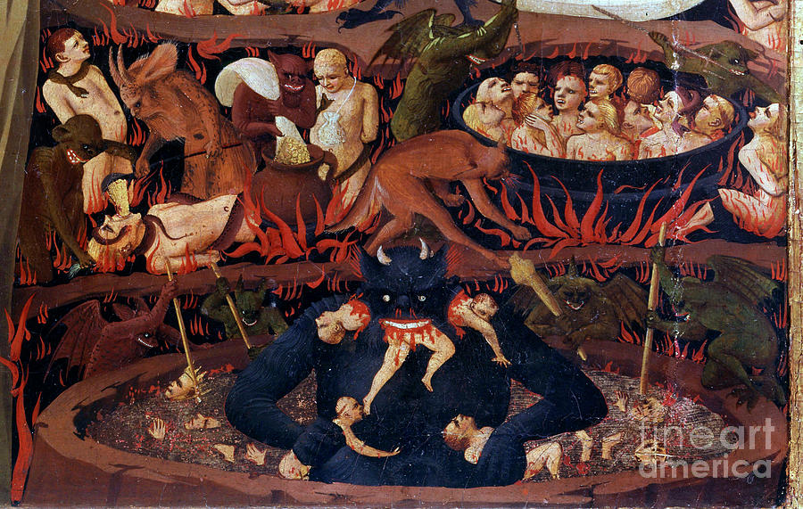 The Last Judgment: Detail Of The Underworld. Damns In The Infernal ...