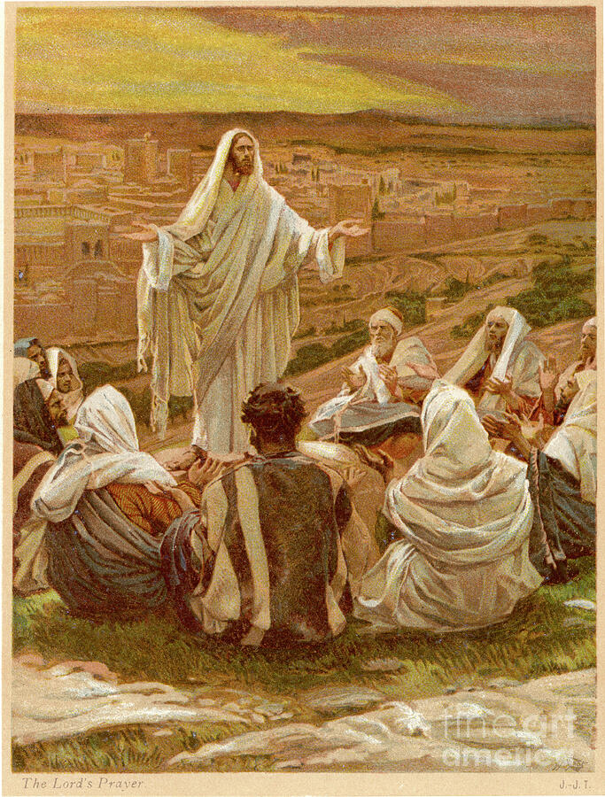 The Lords Prayer - St Luke, Chapter 11 Painting by James Jacques Joseph Tissot - Fine Art America