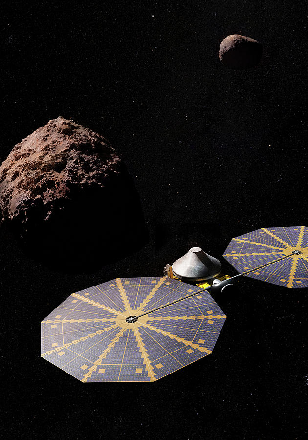 The Lucy Spacecraft Encounters An Photograph by Photon Illustration ...