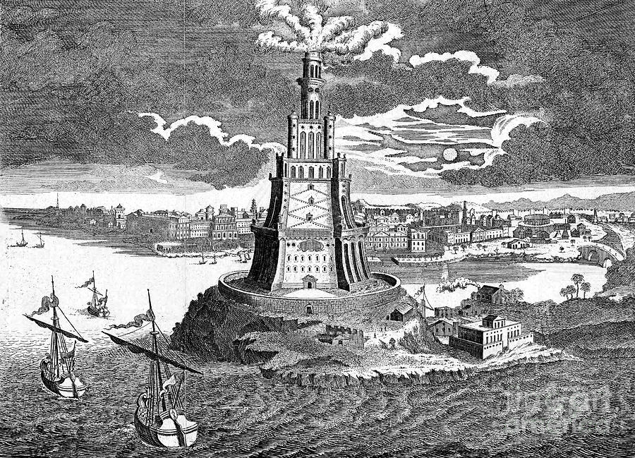 The Pharos Of Alexandria, 18th Century by Print Collector The Pharos Of Alexandria, 18th Century by Print Collector