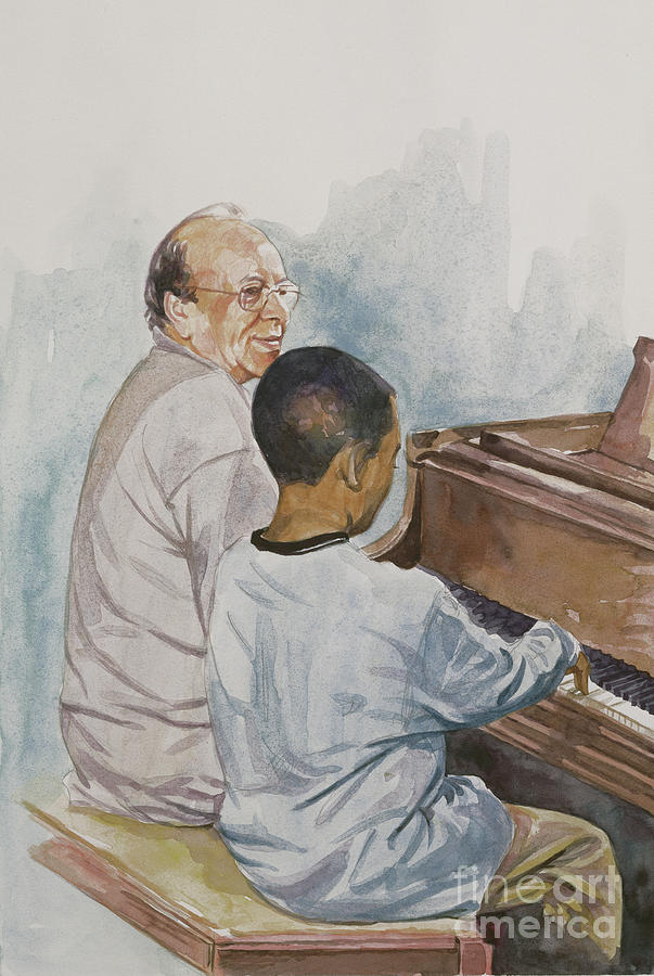 The Piano Lesson, 2003 Painting by Colin Bootman - Fine Art America