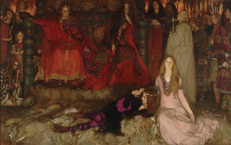 The Play Scene In Hamlet, Act IIi, Scene II Painting by Edwin Austin ...