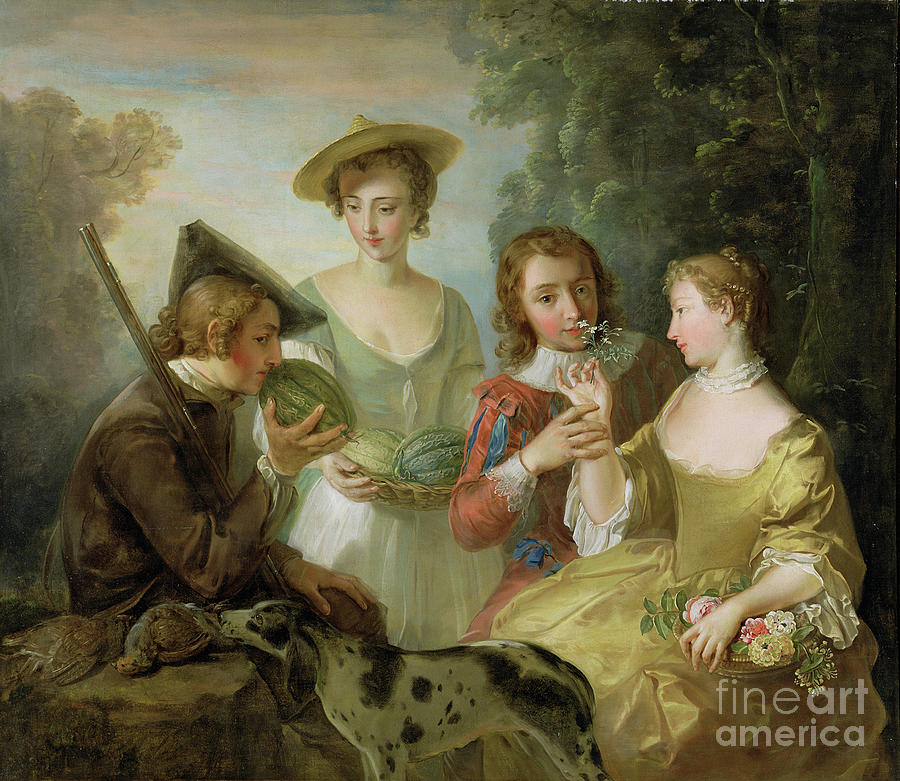The Sense Of Smell, C.1744-47 Painting by Philippe Mercier - Pixels