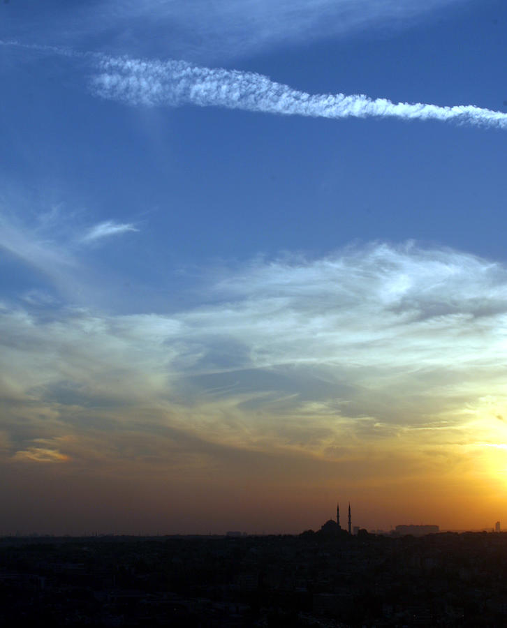 The Sun Sets over the Golden Horn Bay Photograph by Stringer Turkey ...