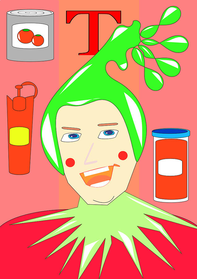 The tomato man Digital Art by Jon Fennel - Fine Art America