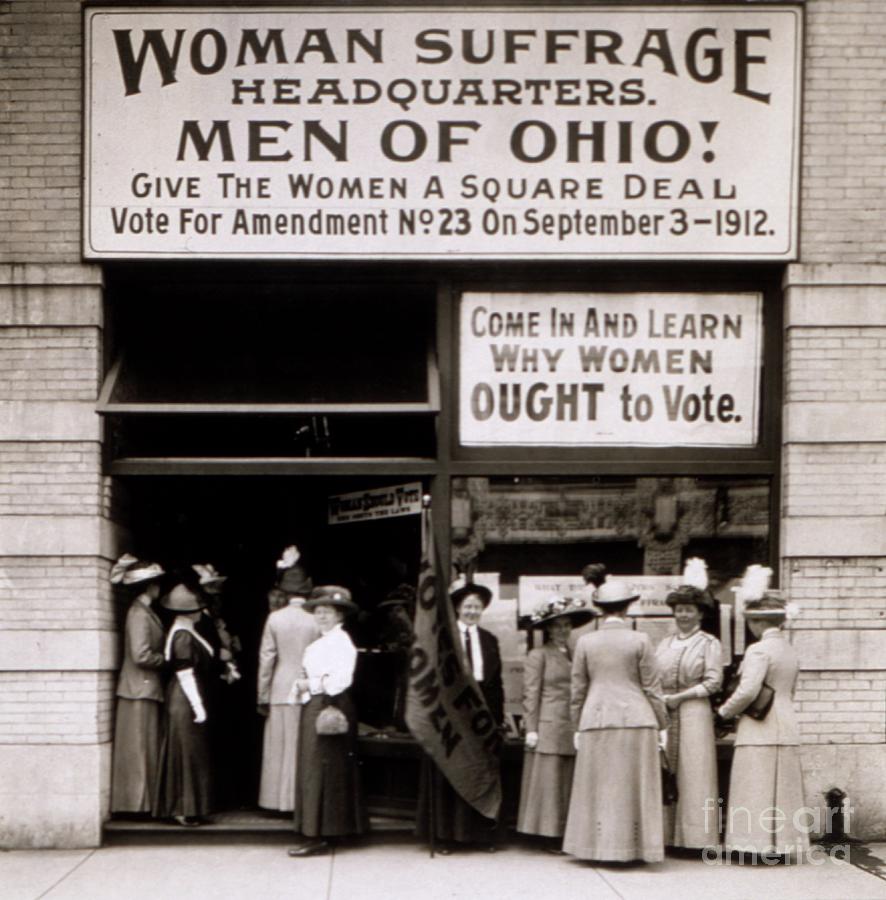 The Woman's Suffrage Headquarters Of Ohio, 1912 Photograph by American ...