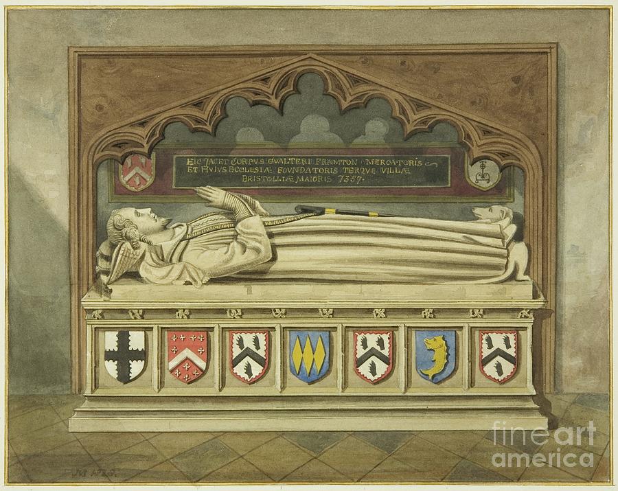 Tomb Of Walter Frampton In St John's Church Painting by Joseph Manning - Fine Art America