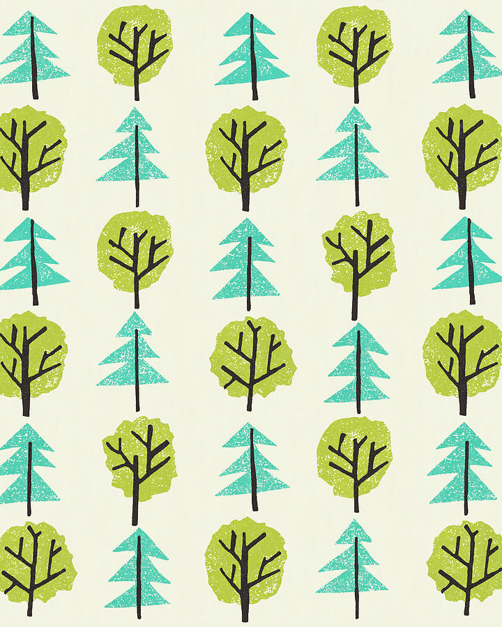 Tree Pattern Drawing by CSA Images - Fine Art America