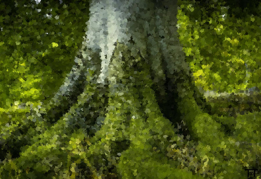 Tree Trunk by dabs of paint Digital Art by Tin Tran - Fine Art America