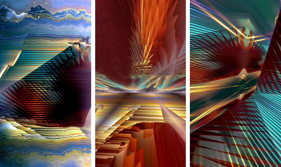 Triptic Digital Art by Joy Arnold | Fine Art America