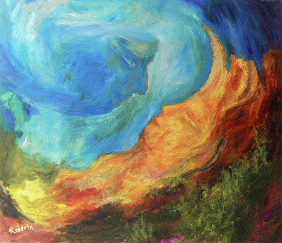 Two elements, two worlds Painting by Robertas Kasperovicius - Fine Art ...