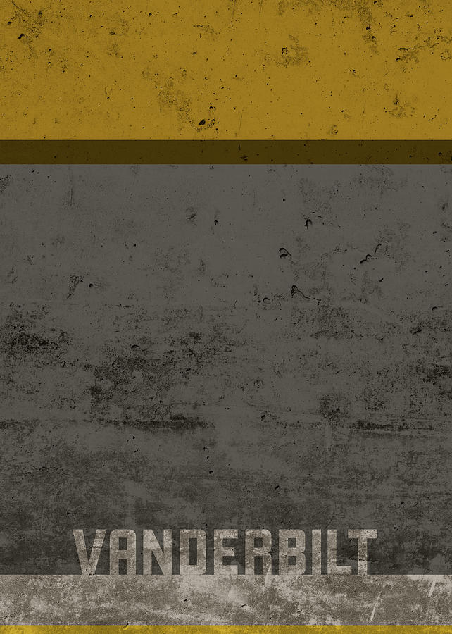 Vanderbilt Team Colors College University Bold Simple Series Mixed ...