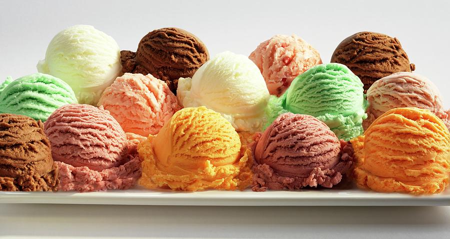 Various Scoops Of Ice-cream Photograph by Paul Poplis | Pixels