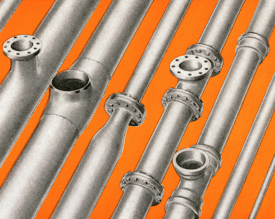 Various Size Pipes Drawing by CSA Images - Fine Art America