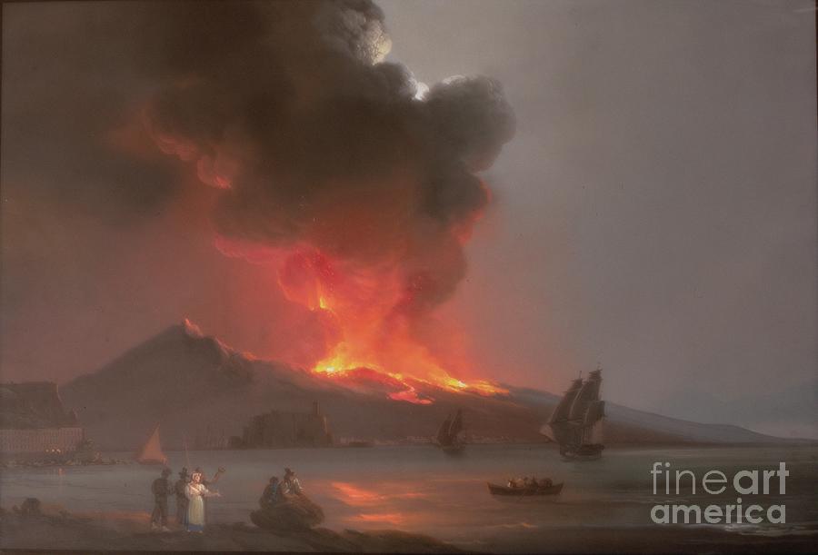 Vesuvius Erupting In 1820 Painting by Italian School - Fine Art America