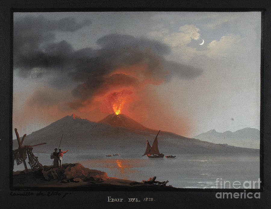 Vesuvius, Eruption Of 1828 Painting by Camillo Da Vito - Fine Art America