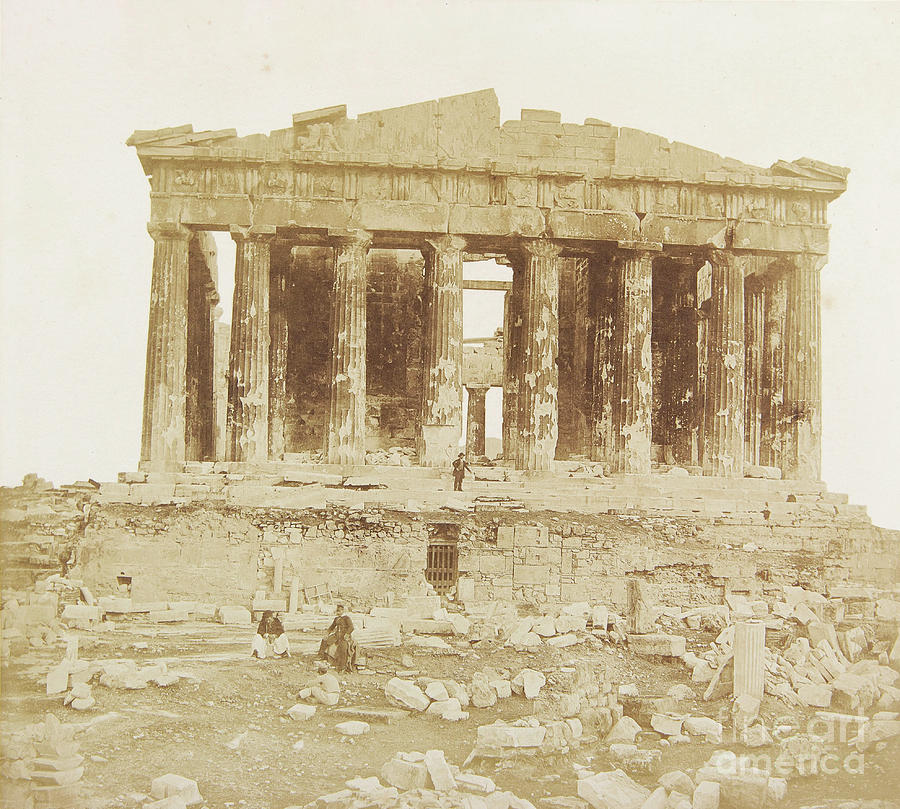View Of The Parthenon From The West By James Robertson, 1853-54 Photograph by James Robertson ...