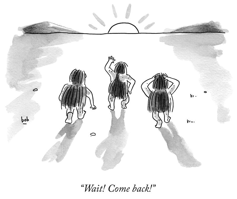 Wait Come Back Drawing by Bob Eckstein - Fine Art America