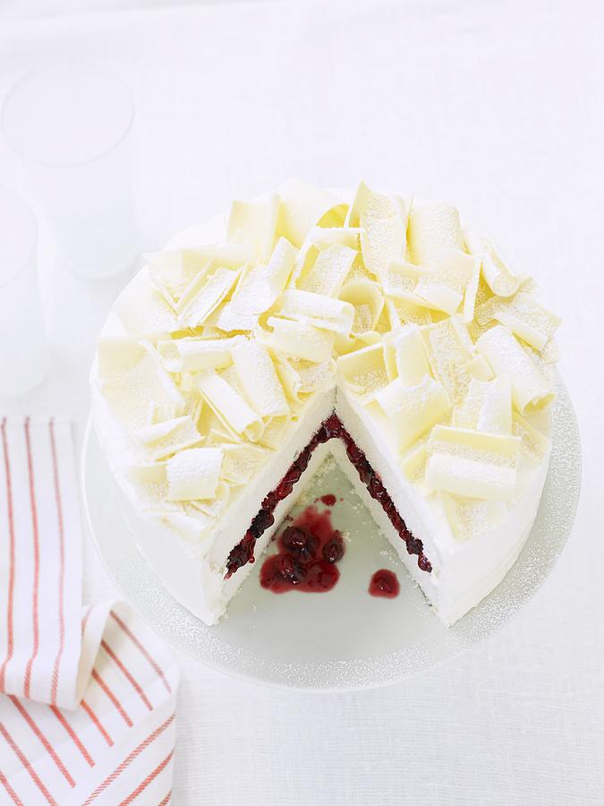 White Chocolate Cake Sliced Photograph By Leigh Beisch Fine Art America