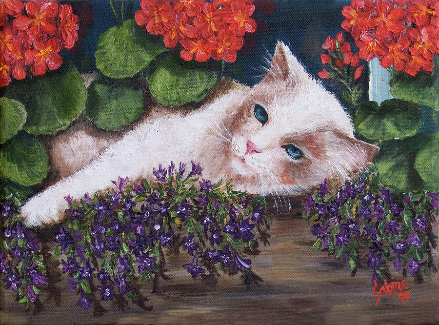 Windowbox Painting by Sabine Baeckmann - Fine Art America