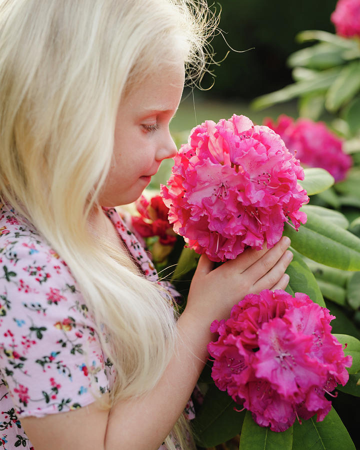 She Is Smelling The Flowers at Joan Dudley blog