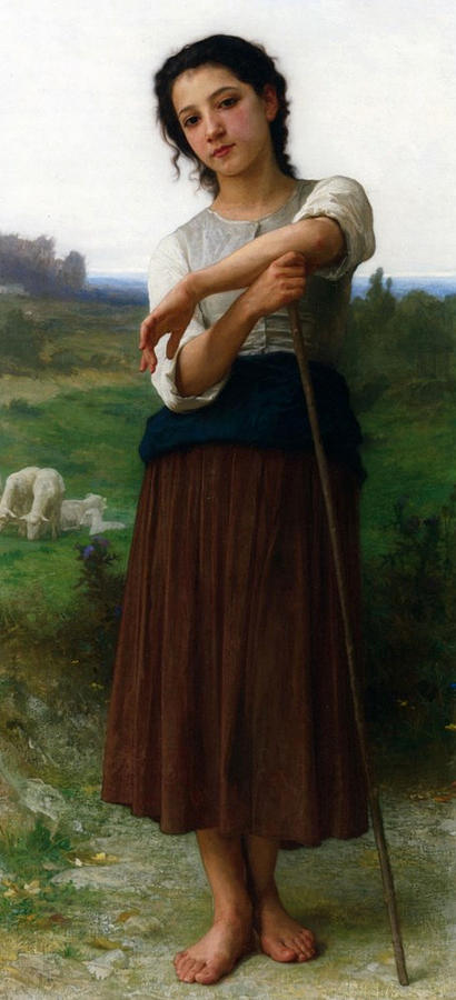 Young Shepherdess Standing Painting by Oscar Alonzo | Fine Art America