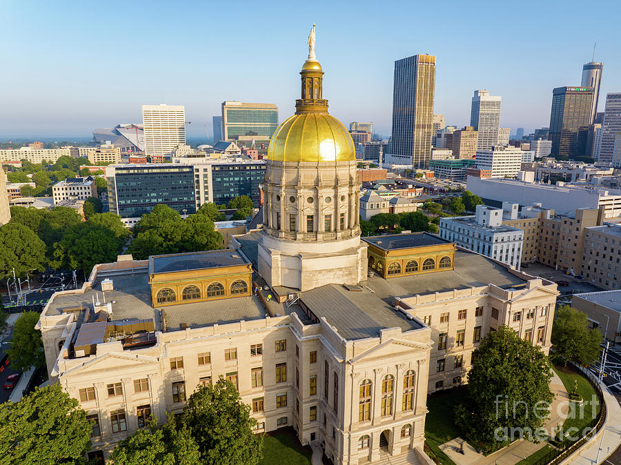 2023 aerial drone photo Georgia State Capitol Building in Atlant ...