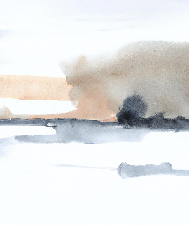 Abstract Minimalist Watercolor Landscape Painting by StellArt Studio ...
