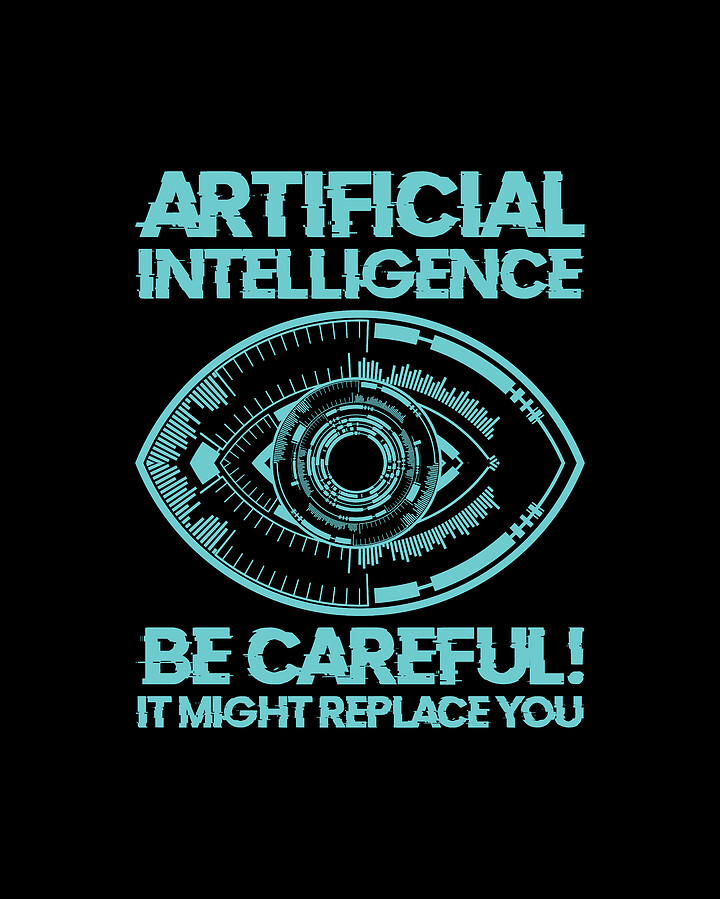 AI Machine Learning Computer Geek Technology Robot Digital Art by Toms Tee Store - Pixels