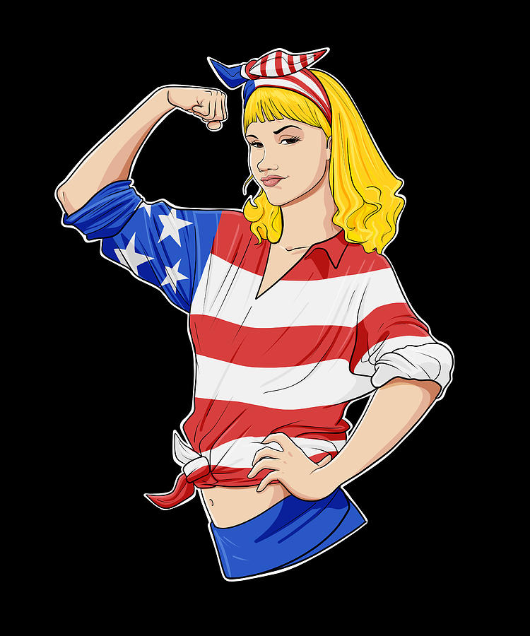 American Girl Unbreakable I American Heritage I Usa Flag Digital Art By Maximus Designs Fine 3712